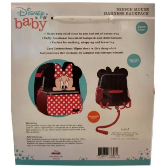 Disney | Accessories | Disney Baby Minnie Mouse Harness Backpack New ...